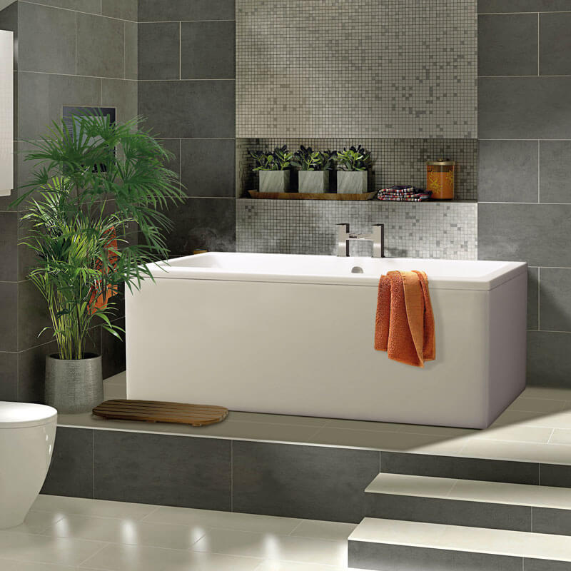 Modern Double Ended Square Bath All Sizes Standard & Premier Finish No ...