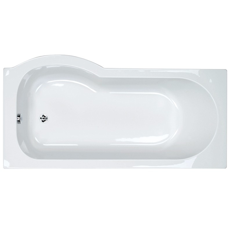Synergy Zeya P Shape Bath 1700 RH Premier Finish 1700 x 850mm White