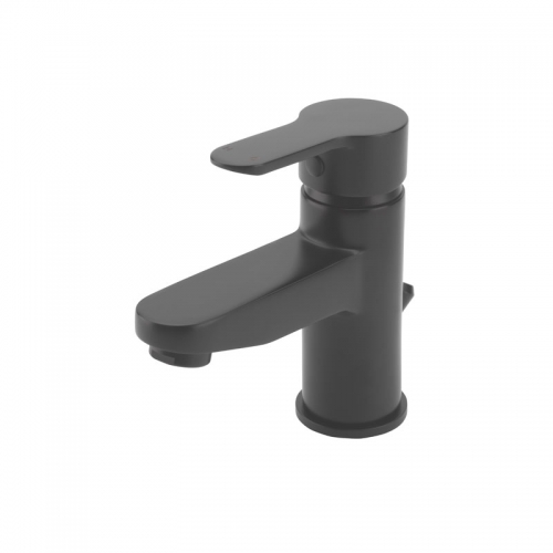 Black Mono Basin Mixer With Pop Up Waste Matt Black
