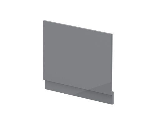 Straight End Panel & Plinth (700mm) - Gloss Grey