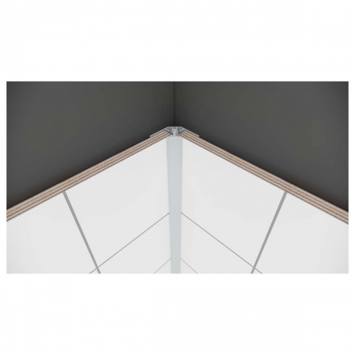 Aluminium 2-Part Internal Corner Profile 2.4m Grey