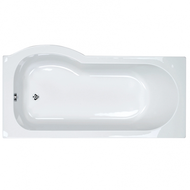 1600mm P Shower Bath - Made In UK, with Screen & Bath Panel