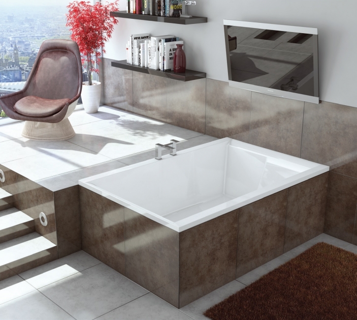 Synergy Dupla 1800mm Modern Double Ended Bath White