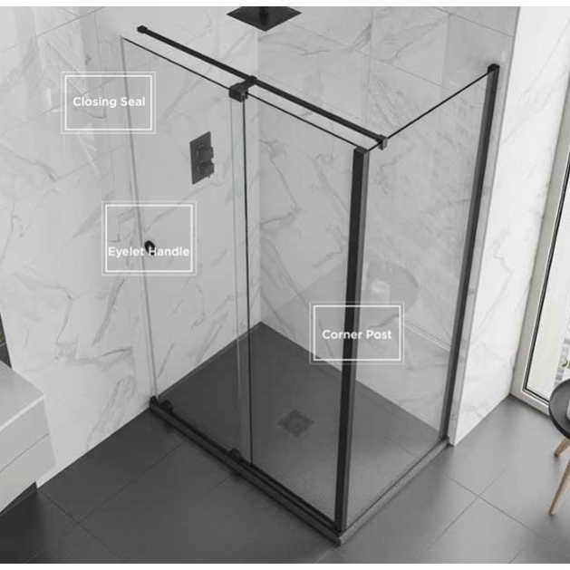 1200mm 8mm Sliding Door Enclosure - Rolla 8 Aquadart