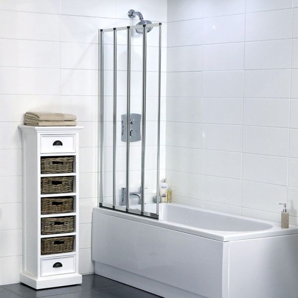 Hydro 4 Panel Folding Bath Screen Bathrooms At Bathshop321 Clear