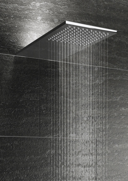Synergy Slim Rectangle Wall Fixed Shower Head Chrome