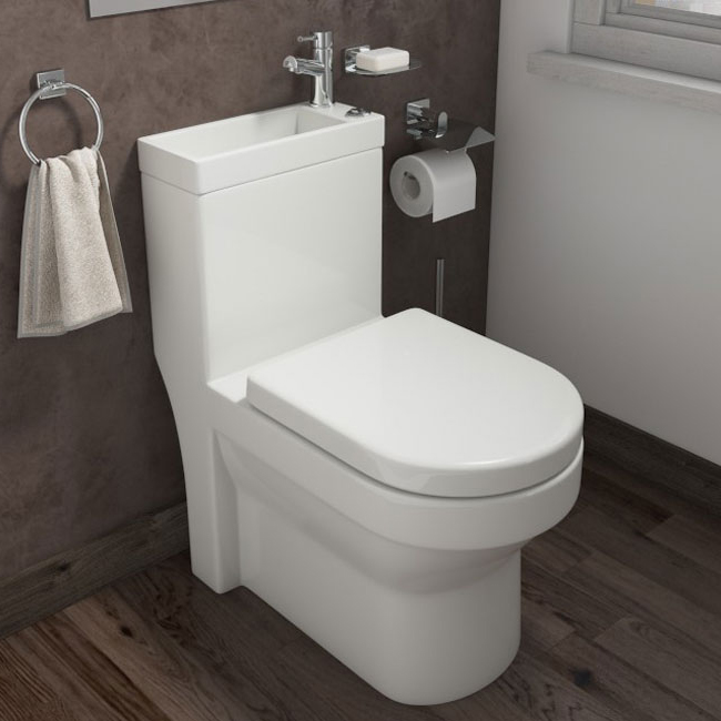 Toilet Basin Combo 2 in 1 Combined Toilet WC & Sink Space Saving ...
